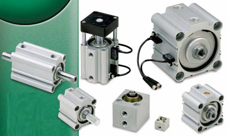 Pneumatic cylinder - DA, DE series - Farbo - compact / short-stroke