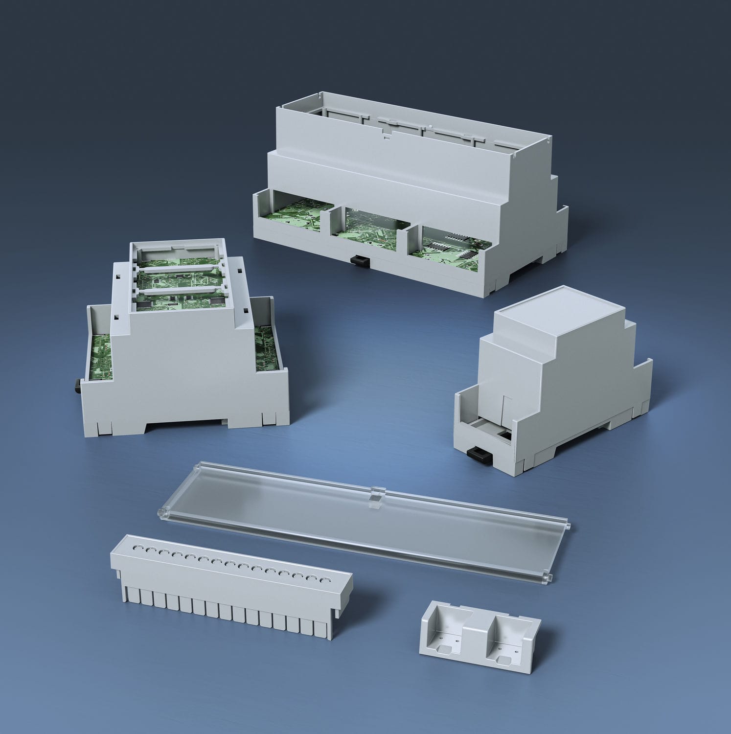 DIN rail enclosure - Modulbox One series - Italtronic - modular ...