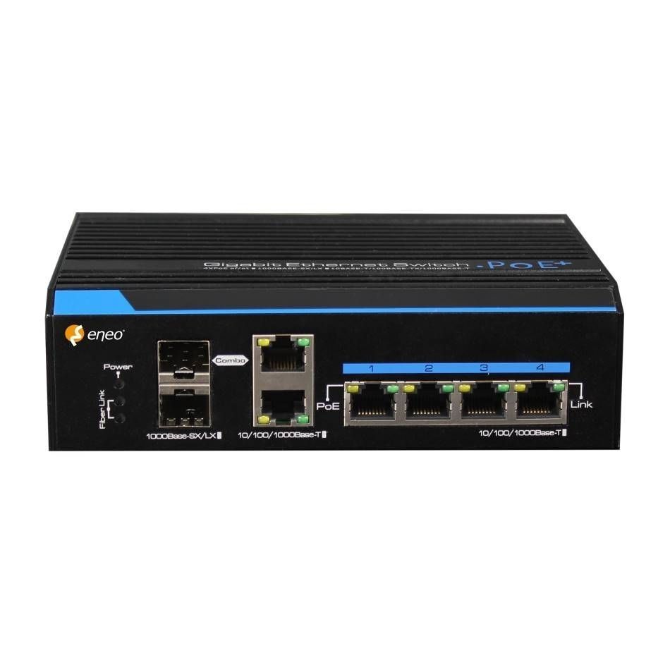 Gigabit network switch - IAM-5SE1004MUC - eneo - unmanaged / 4 ports / DIN rail