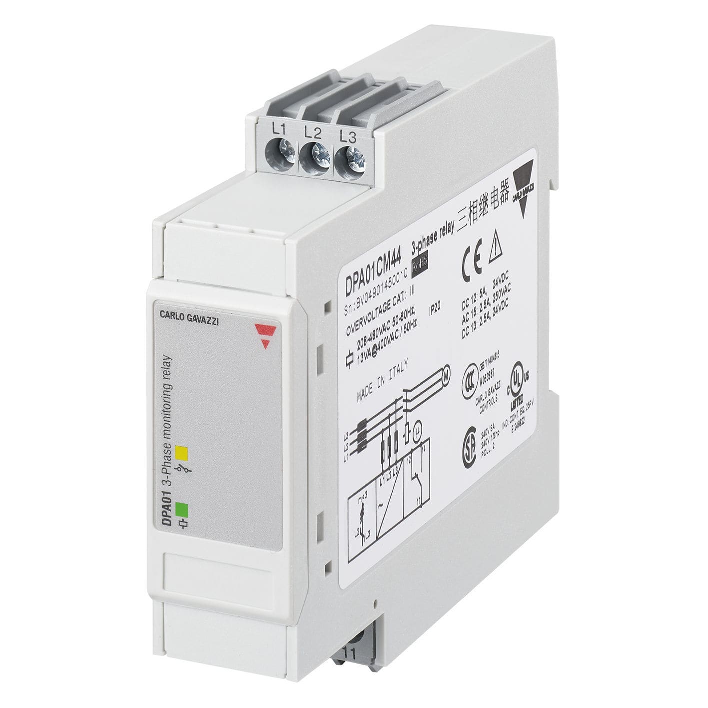 Frequency monitoring relay - DPA01DM23 - CARLO GAVAZZI - phase / phase ...
