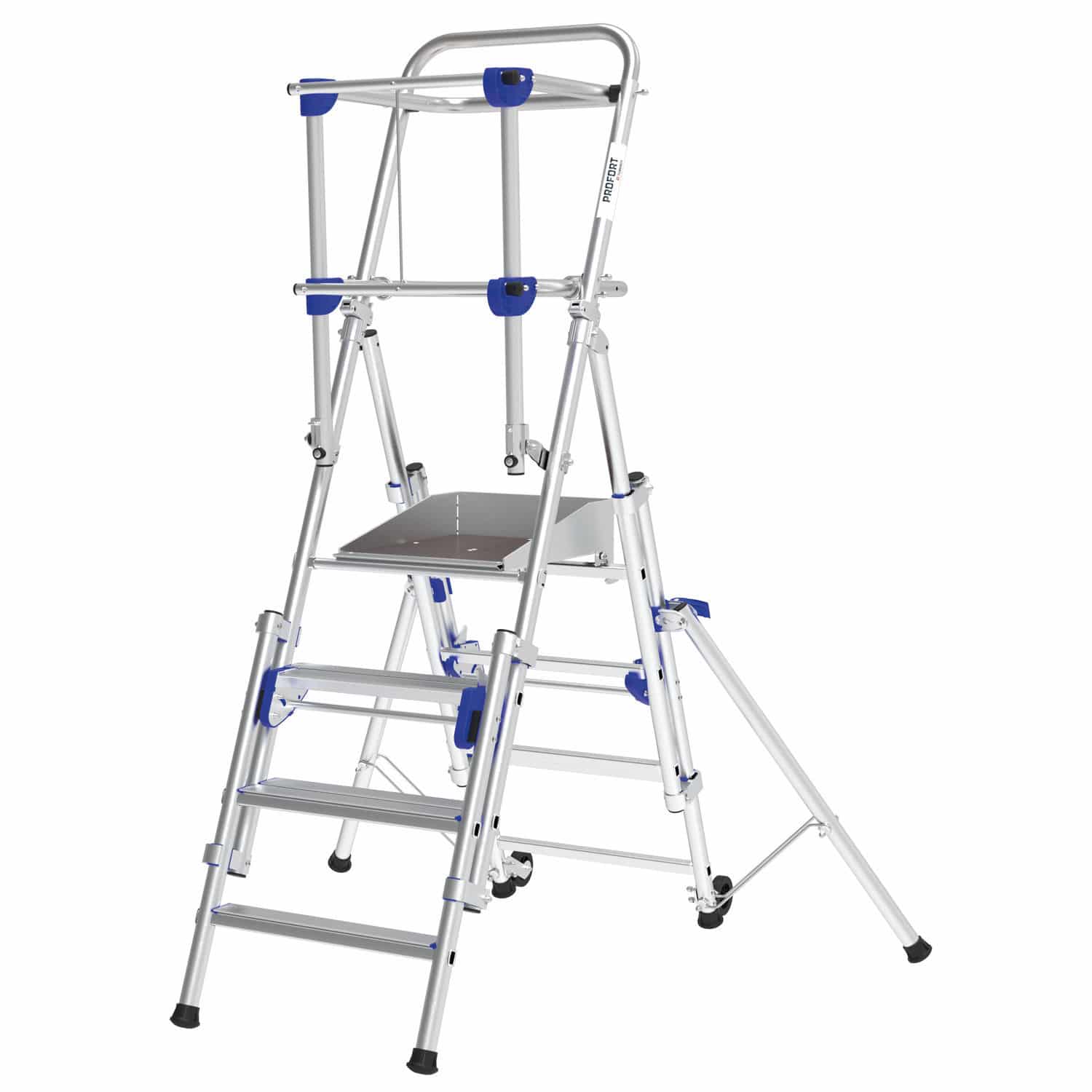 Aluminum ladder - PROFORT X-TEND - TUBESCA - platform / telescopic ...