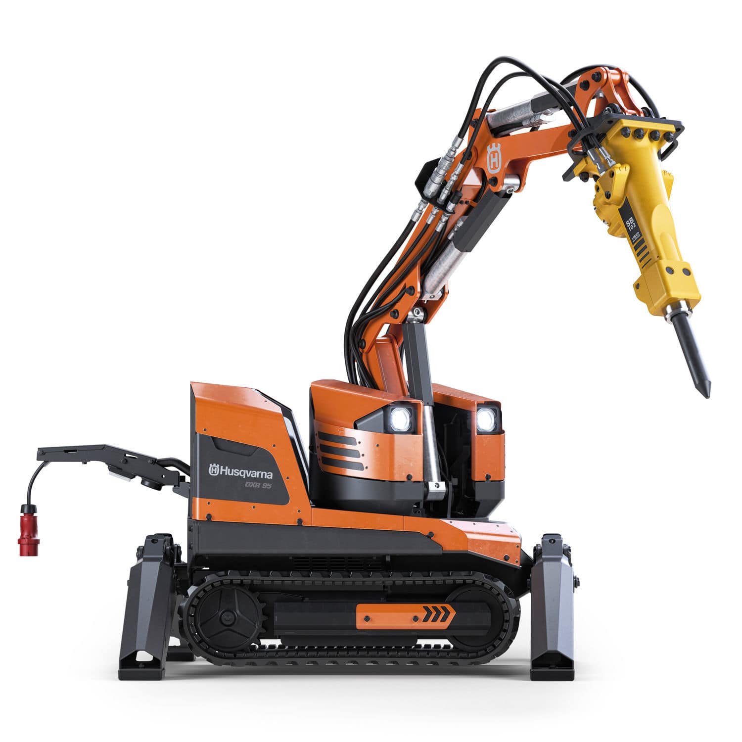 Remote-controlled demolition robot - DXR 95 - Husqvarna - compact / for ...