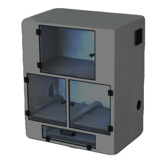 Benchtop data cabinet - CPI 3 DOUBLE - LM REALISATIONS - polyamide ...