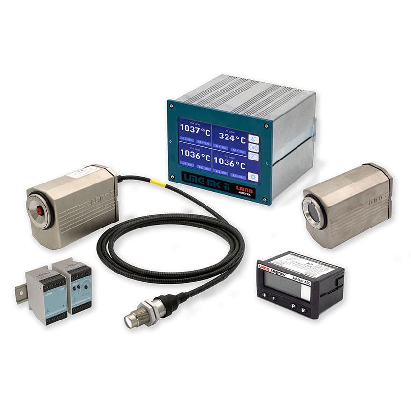 Fiber optic pyrometer - System 4 - LAND® - with remote display / °C / °F