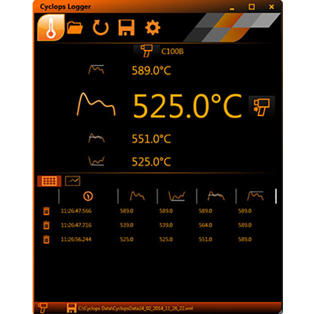Pyrometer software - Cyclops Logger series - LAND® - data analysis ...