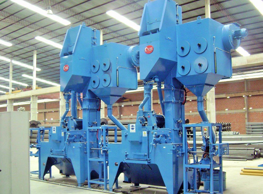 Tube shot blasting machine - Cym Materiales - for pipes / turbine ...