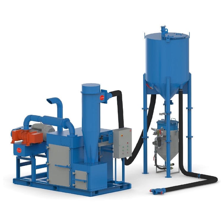 Abrasive material recovery system - Cym Materiales - vacuum