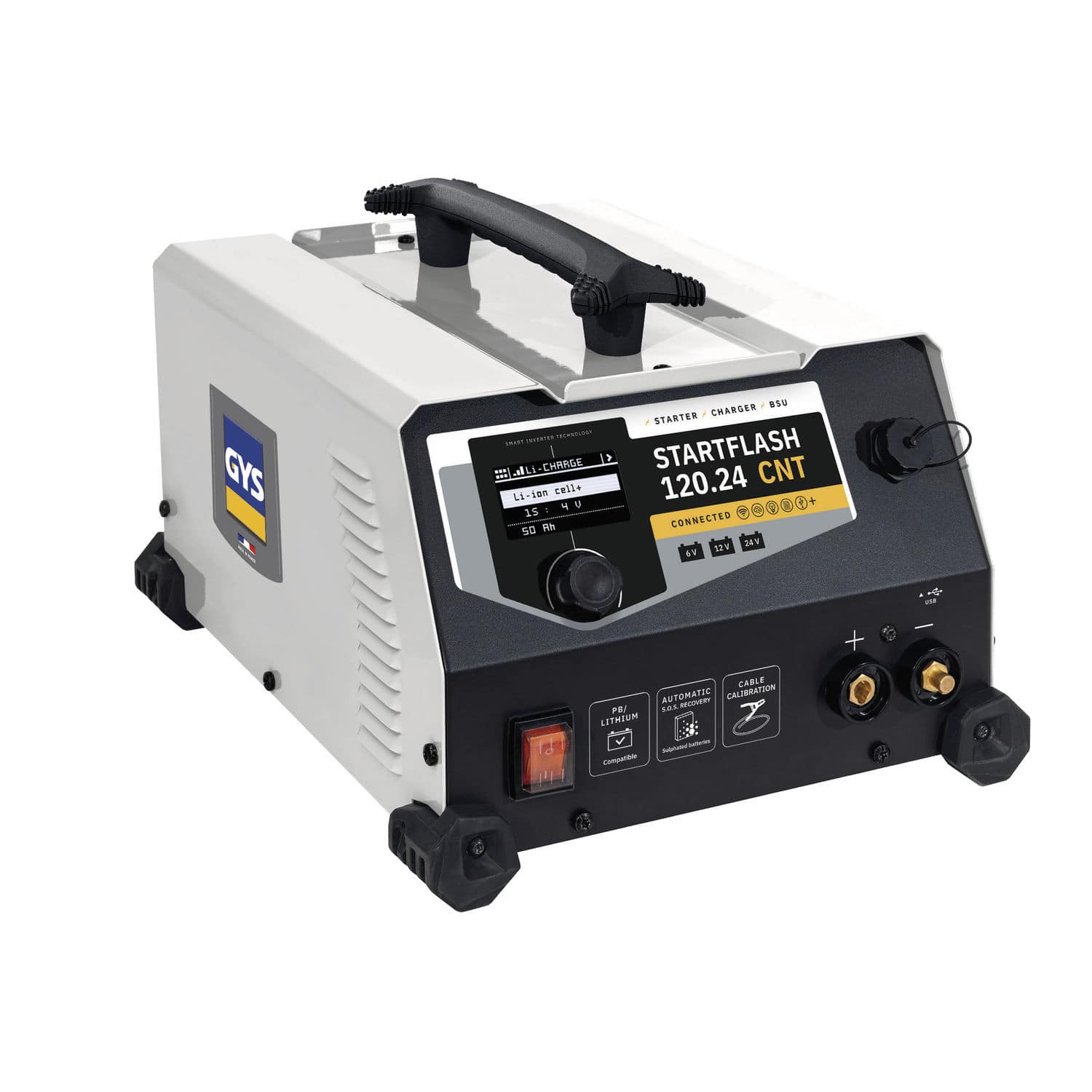 High-power starter - STARTFLASH 120.24 CNT - GYS - vehicle / battery ...