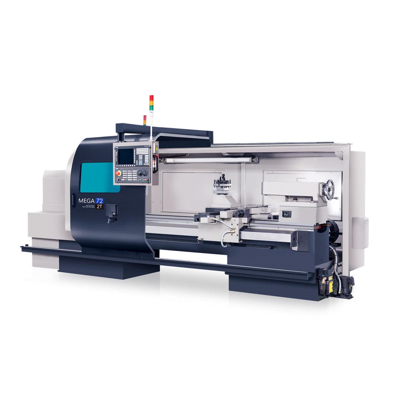 CNC turning center - MEGA-72 - Hwacheon - 2-axis / flatbed / A2-8