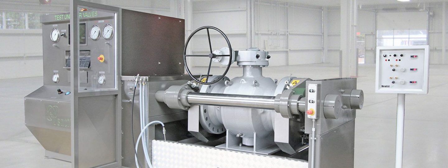 Pressure test bench / shut-off valve / horizontal / digital readout ...