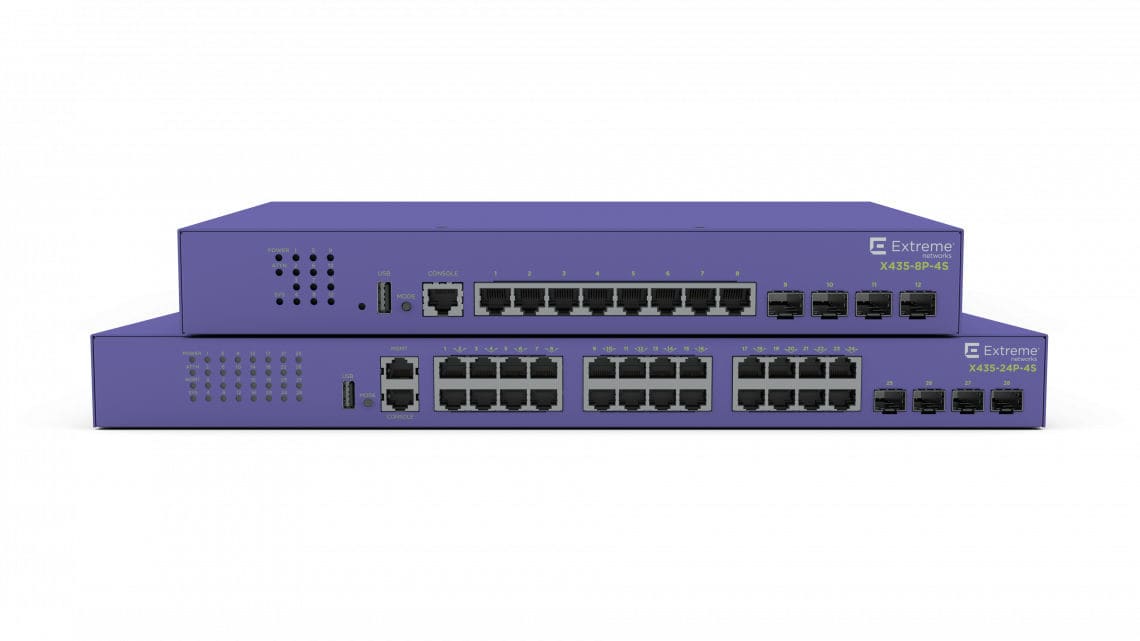 Managed ethernet switch - X435 - Extreme Networks - 8 ports / 10 ports ...