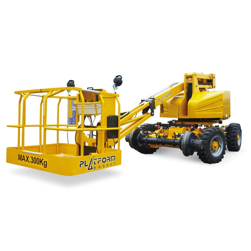 Road-rail articulated boom lift - RR 14/400 - Platform Basket - wheeled ...