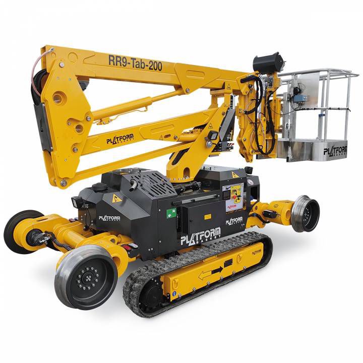 Road-rail articulated boom lift - RR 9/200 - Platform Basket - wheeled ...