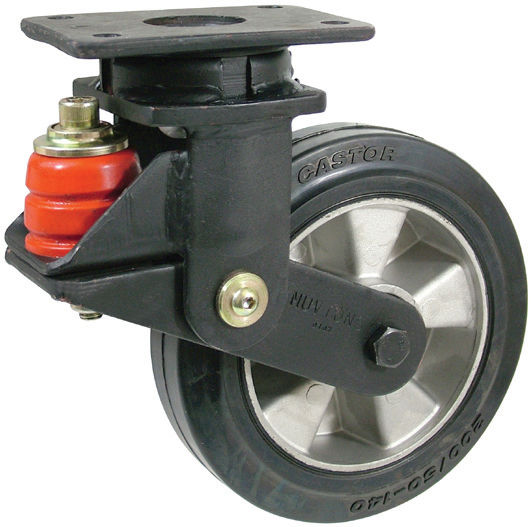 Swivel caster - ROSS HANDLING LTD - base plate / shock absorbing / zinc ...