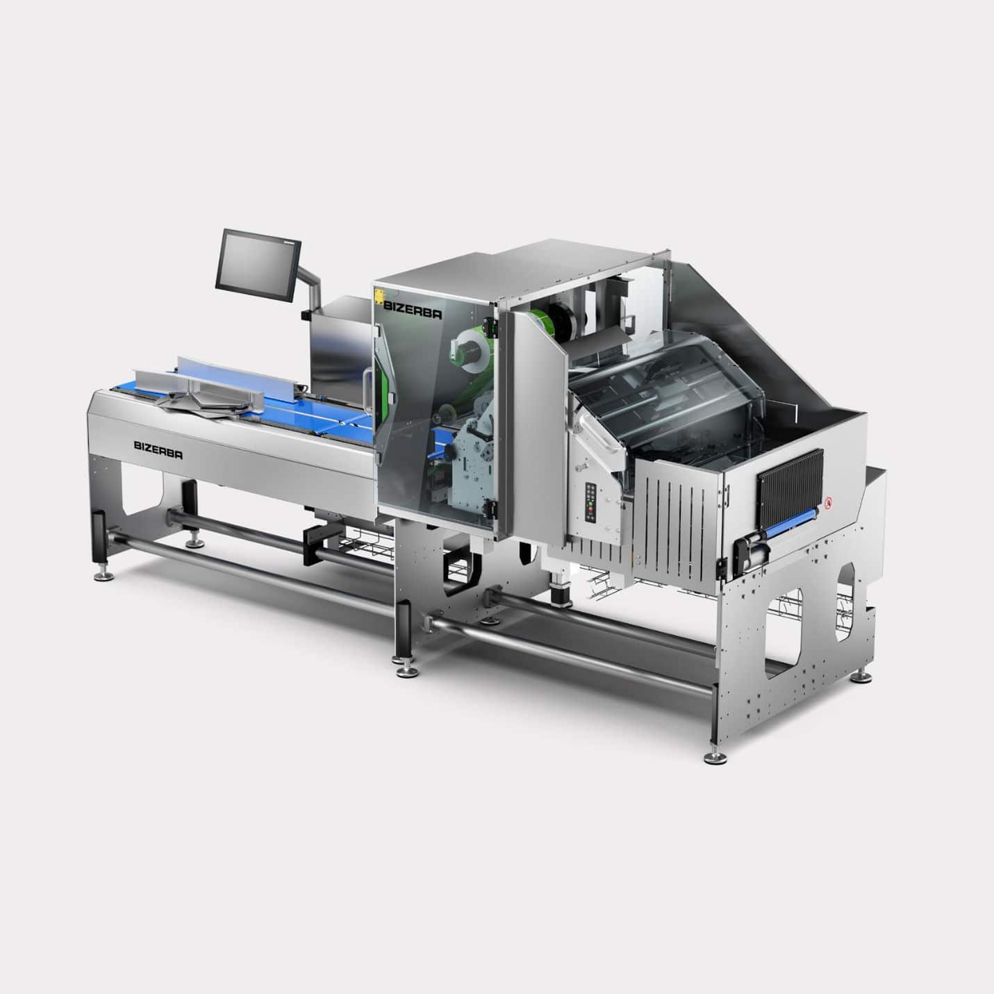 Automatic labeling machine - GLM-I - BIZERBA - can / top