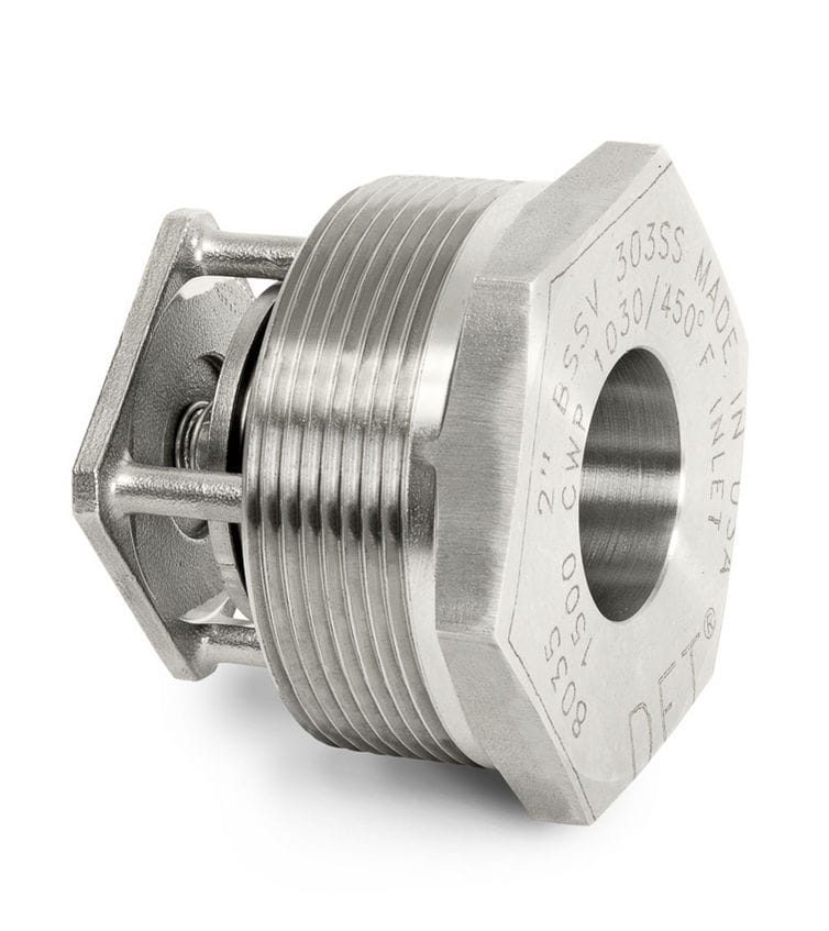 Disc check valve - 8094 - DFT Inc. - threaded / stainless steel / in-line