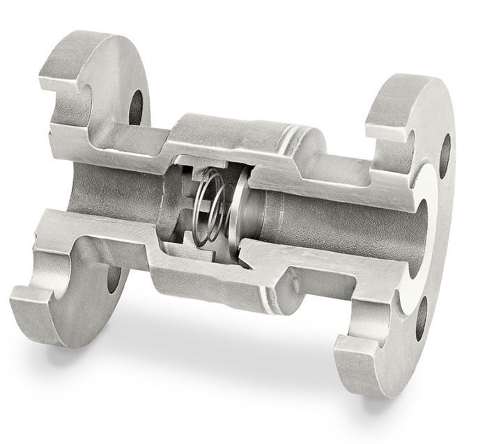 Disc check valve - DLC® - DFT Inc. - for gas / flange / shut-off