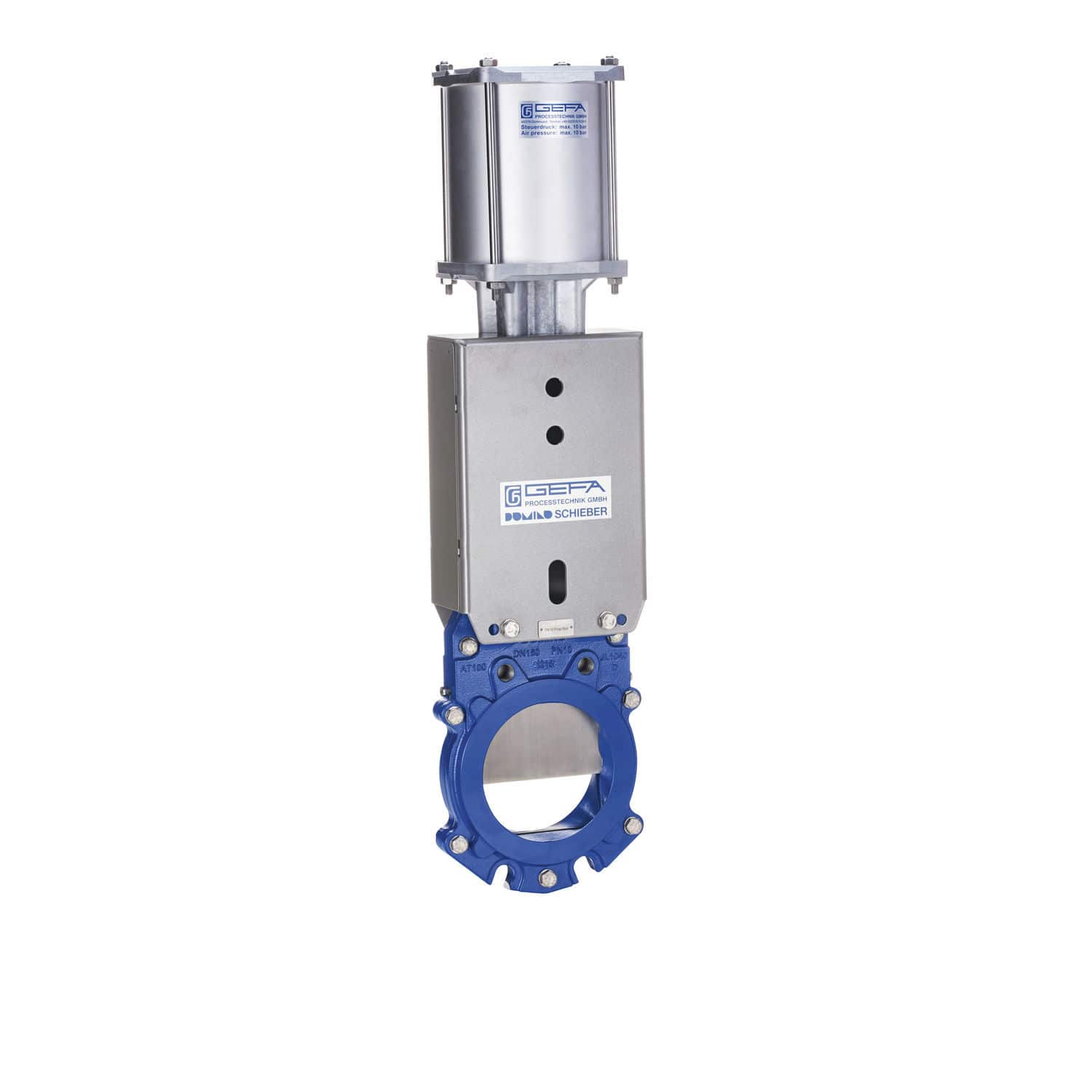 Knife gate valve - AT 100 - GEFA Processtechnik - pneumatic / for water ...