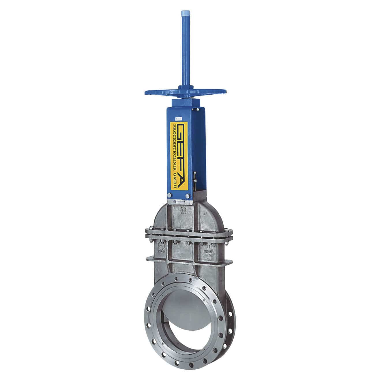 Knife gate valve - CD - GEFA Processtechnik - with handwheel ...