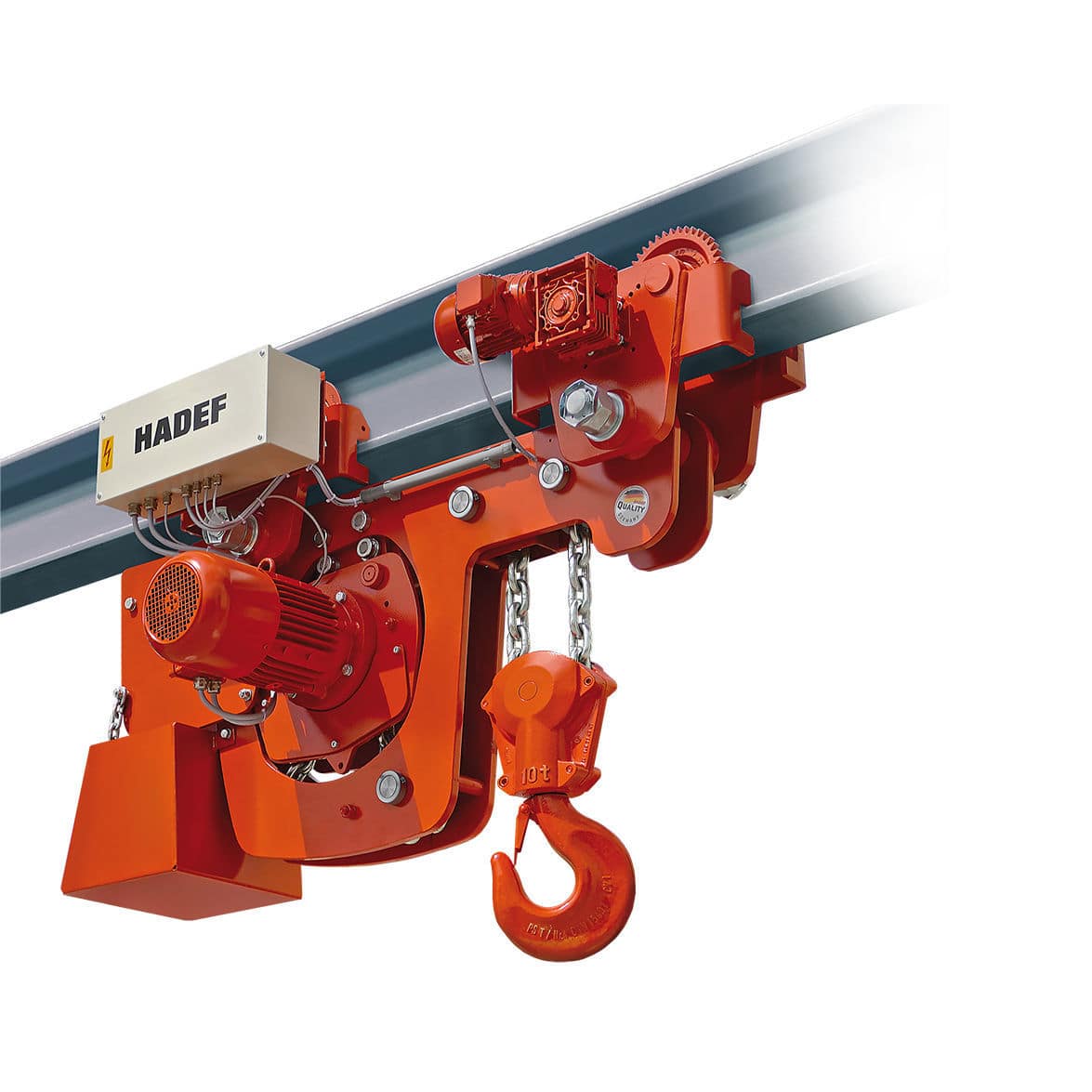 Electric chain hoist - 28/06 EE - HADEF - low headroom / trolley