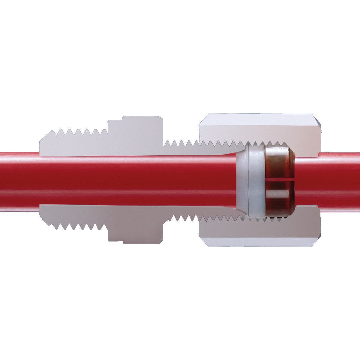 T-shaped tube connector - 2D - EM-Technik GmbH - cross / elbow / plastic
