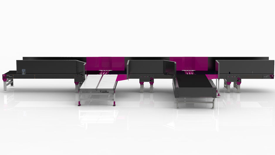 Automated sorter - GENI-FLEX™ - Fives Cinetic SAS - package / belt