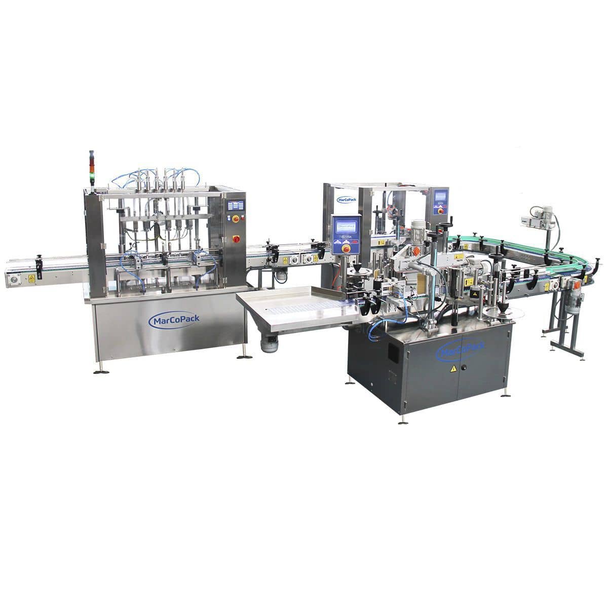 Automatic filling line - MARCOPACK - semi-automatic / bottle / can