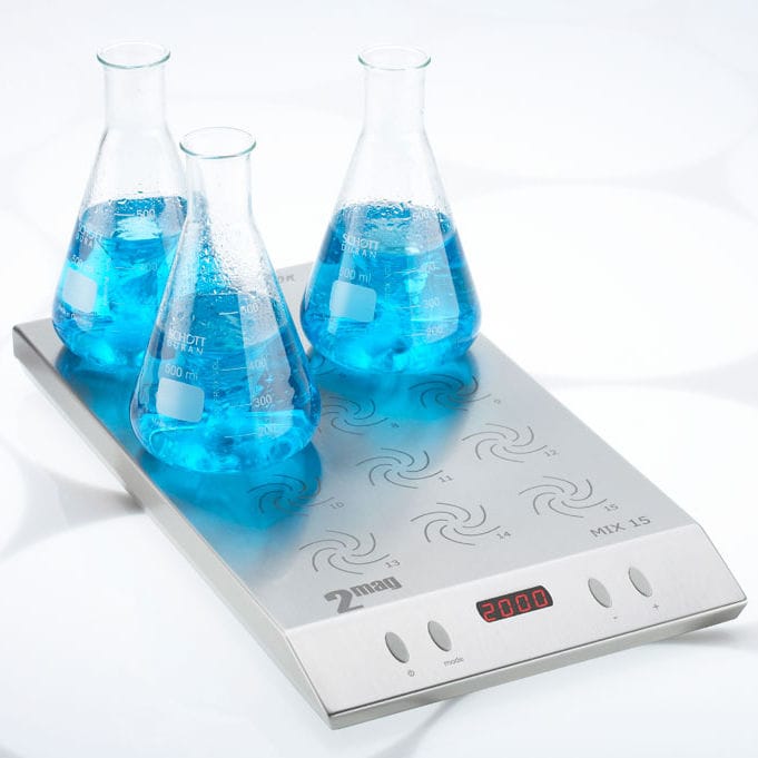 Magnetic laboratory stirrer - MIX 15 - 2mag AG - digital / for beakers ...