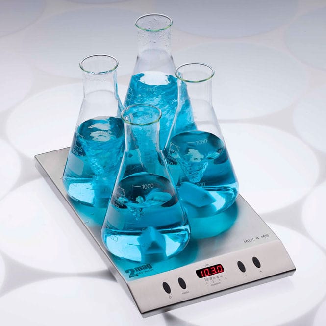 Magnetic laboratory stirrer - MIX 4 MS - 2mag AG - digital / flask ...