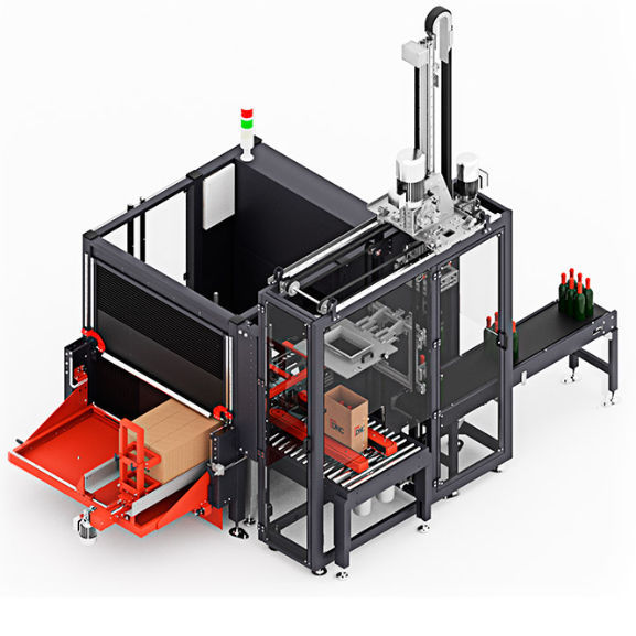 Pick-and-place case packer - BIZZY - DNC - automatic / flexible packaging / bottle