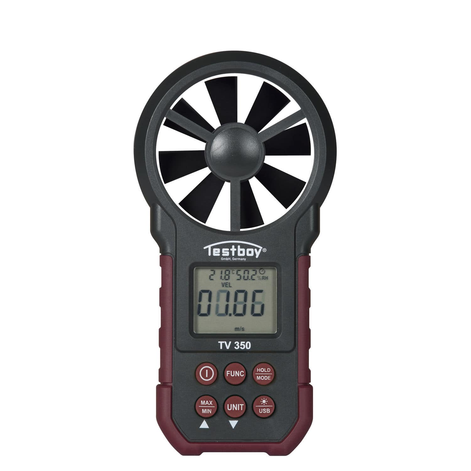 Vane anemometer - TESTBOY TV 350 - Testboy - digital / USB