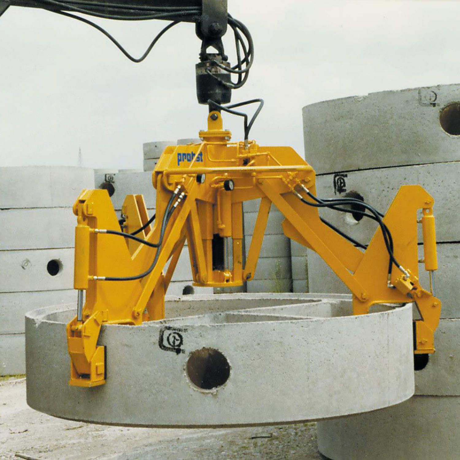 Forklift truck hydraulic clamp - RKG series - Probst GmbH - for manhole ...
