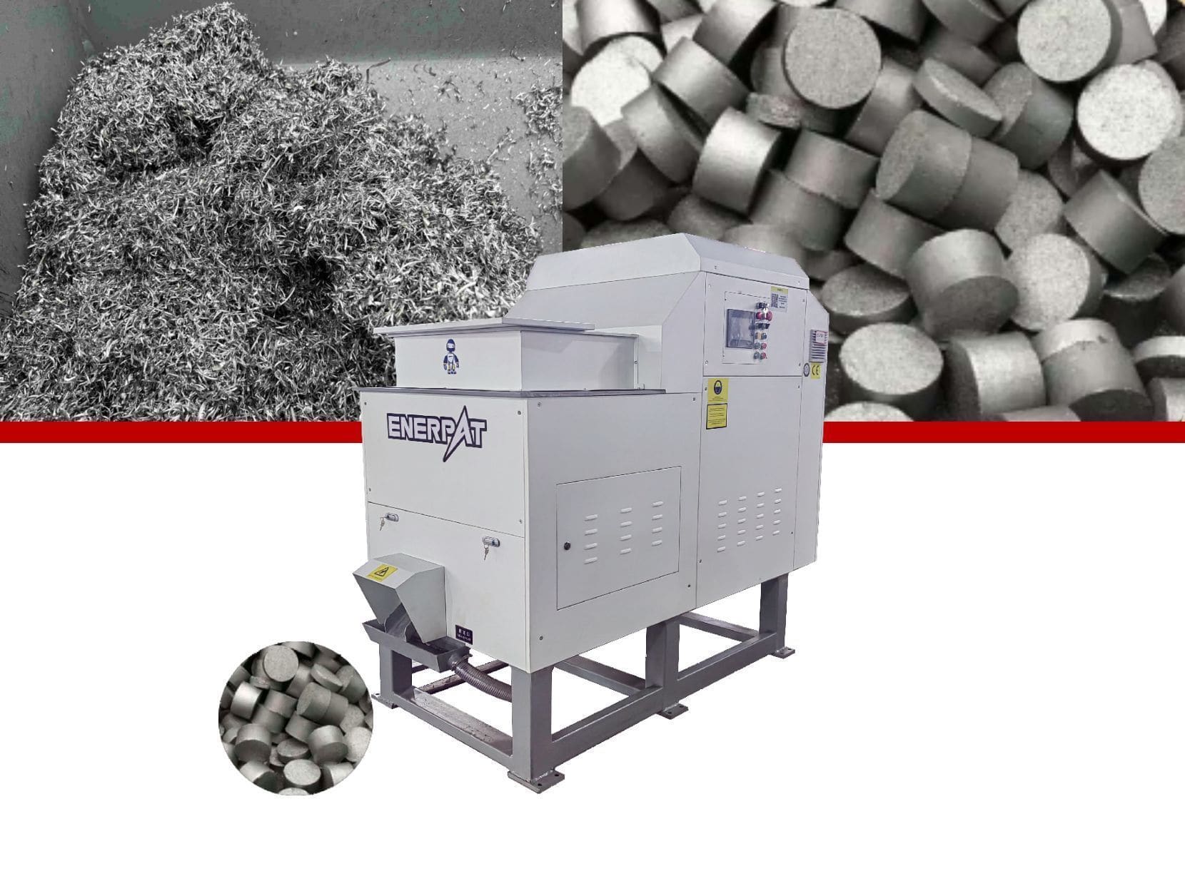 Metal chip briquette press - BM - ENERPAT AMERICA - for waste / chip ...
