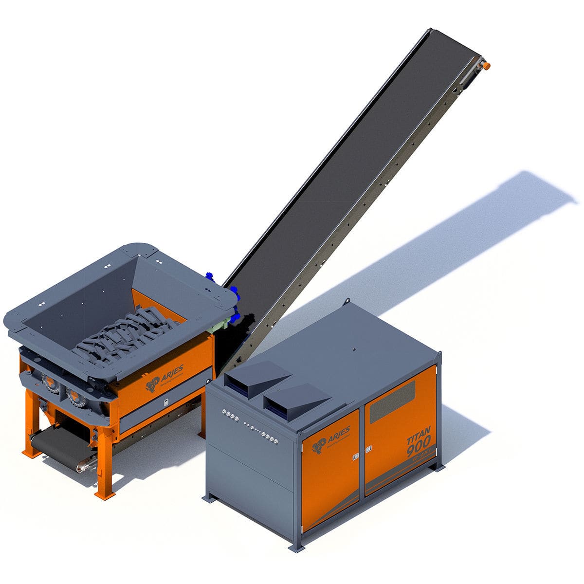 Primary shredder - TITAN 900 e-pu / d-pu - ARJES - Recycling Innovation ...