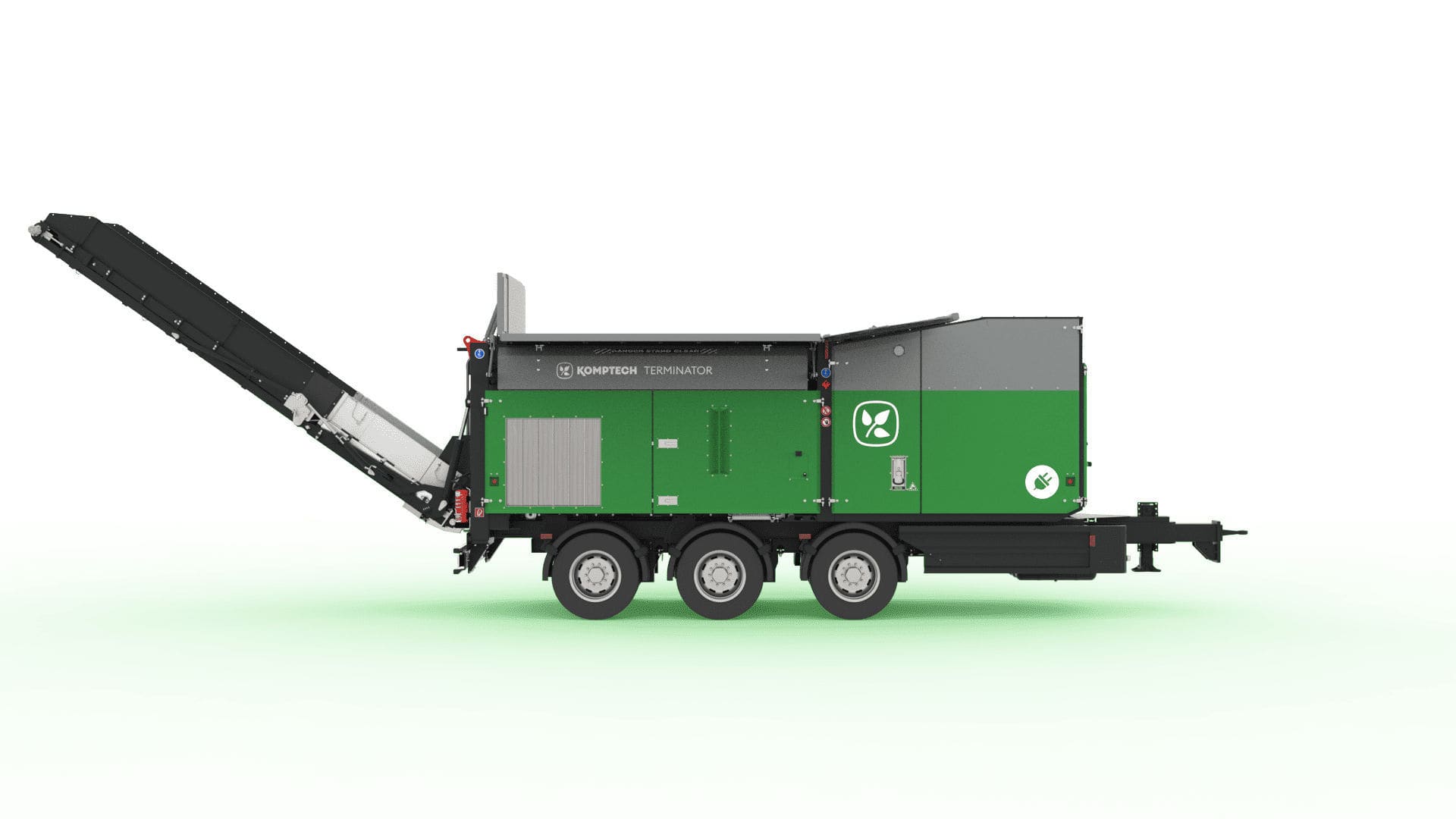 Single shaft shredder - Terminator e-mobile - Komptech - solid & bulk ...