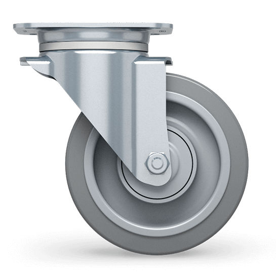 Swivel caster - ALPHA - TENTE ® - base plate / with brake / industrial