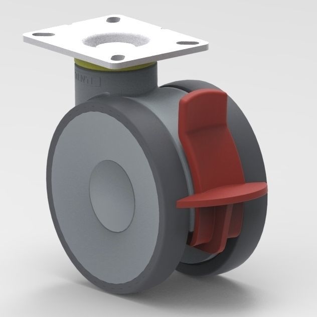 Swivel caster - 5947XSP125P62 KP - TENTE ® - base plate / polyamide ...