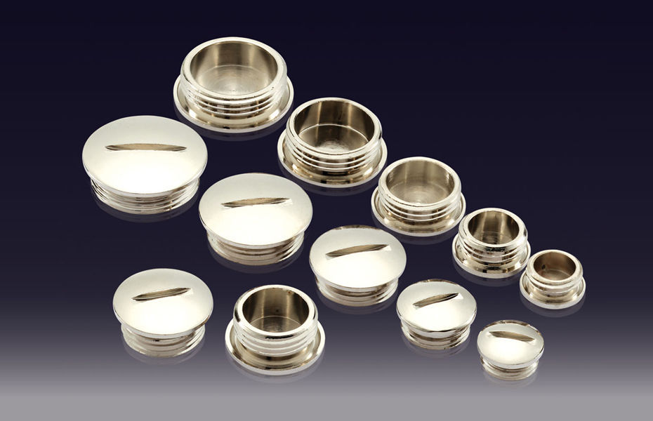 Round plug - MSP-M series - BOXCO Inc. - threaded / nickel-plated brass ...