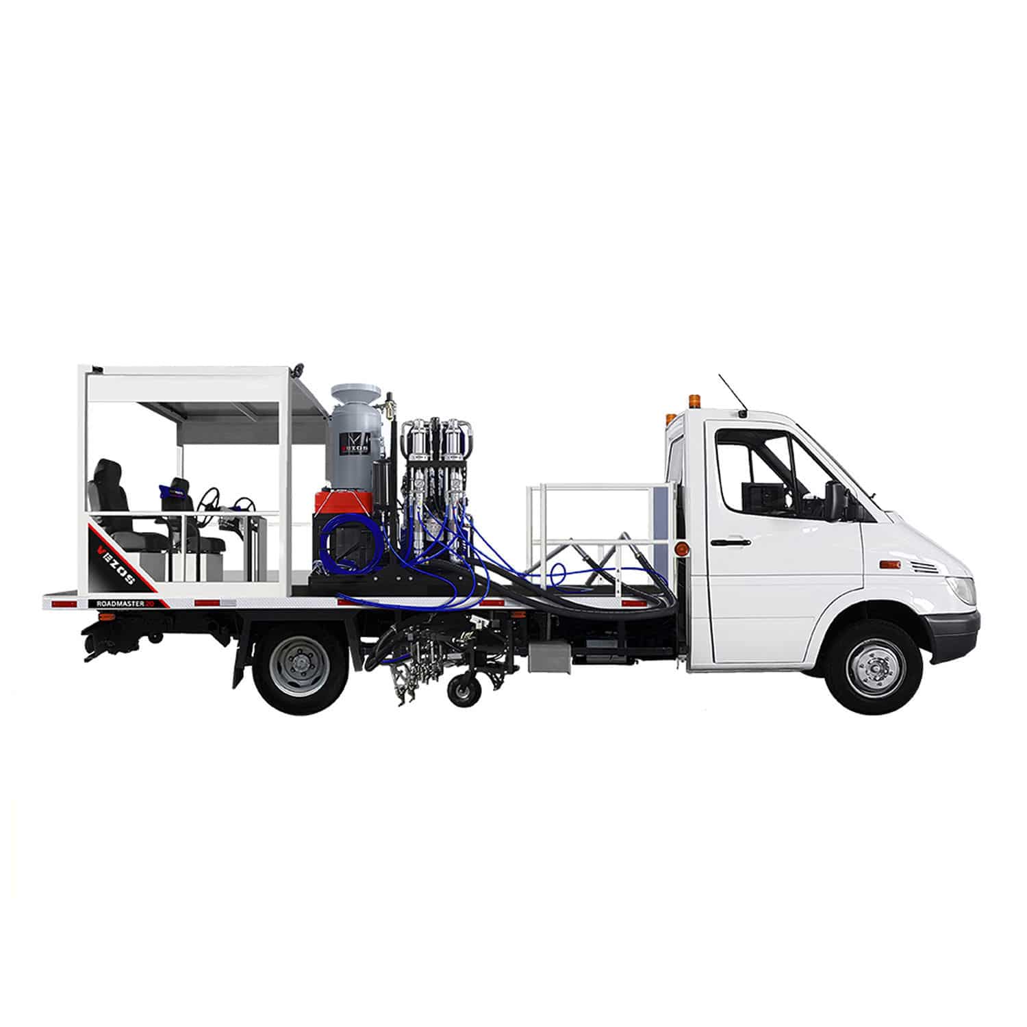 Road paint striping machine - ROADMASTER 20 - VEZOS - truck-mounted