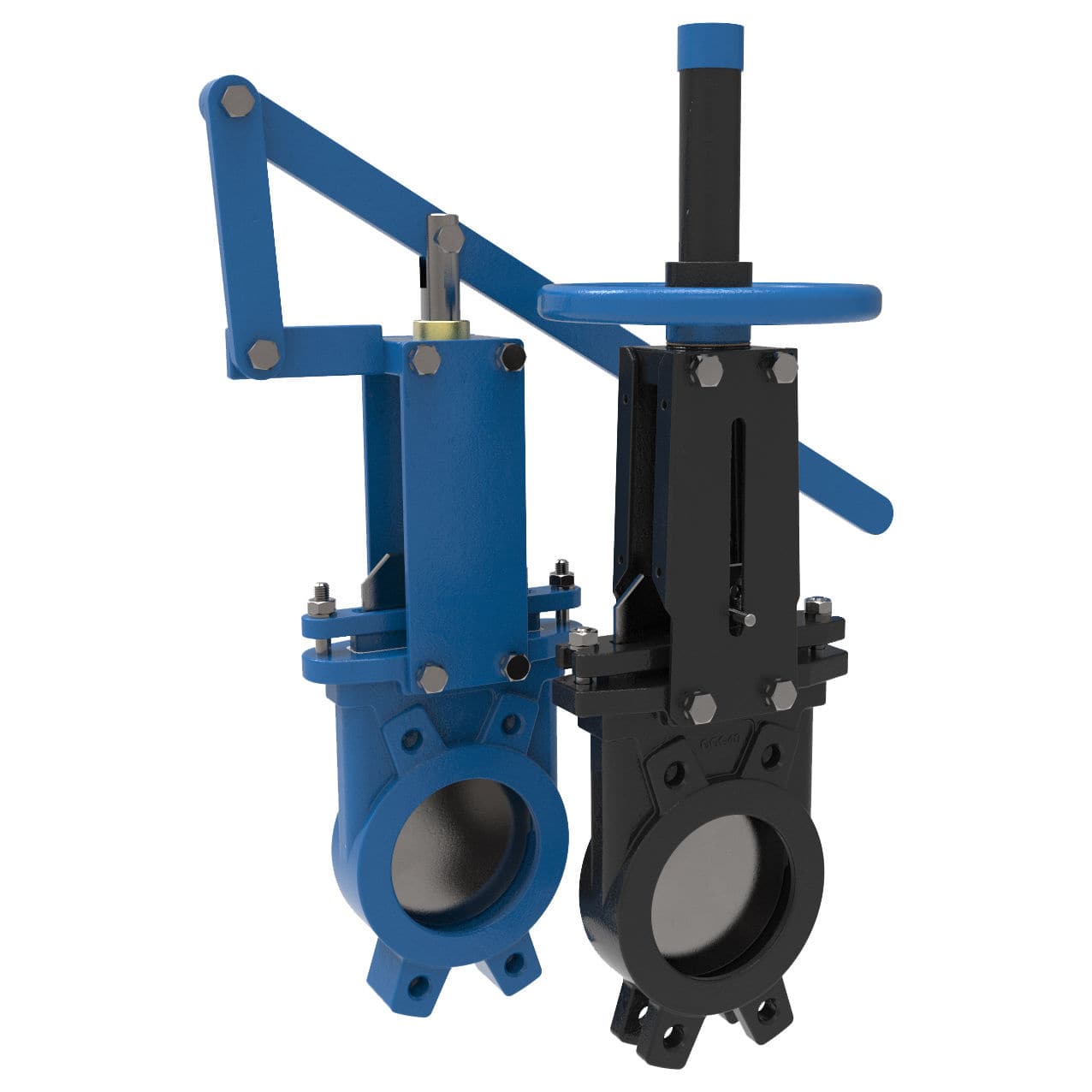 Knife gate valve - BV50 - Belven nv - with handwheel / regulating / flange