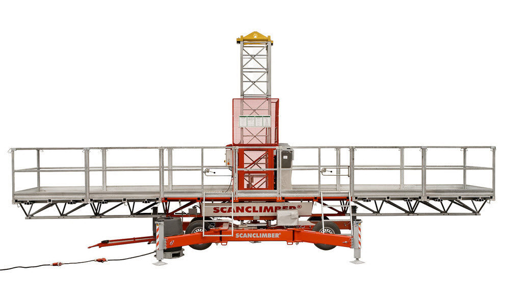 Single-mast mast climbing work platform - Kosmos SC4000 - Scanclimber Oy