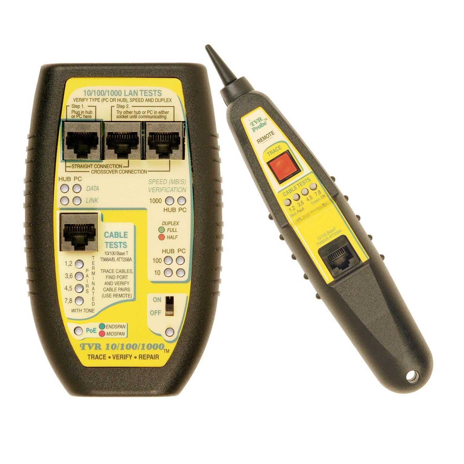 Network tester - TVR10/100/1000™ - Triplett - LAN network / cabling ...