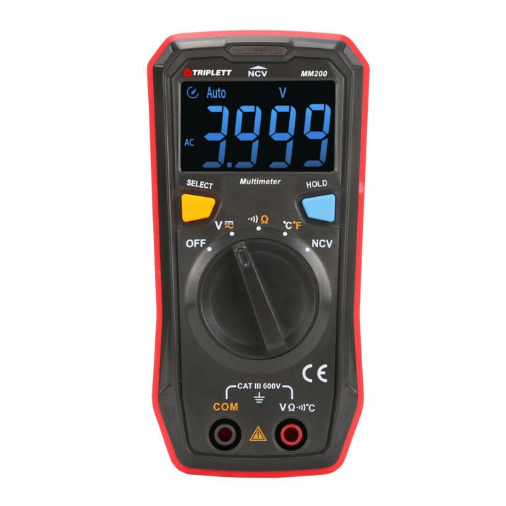 Digital multimeter - MM200 - Triplett - portable / 600 V / cat III
