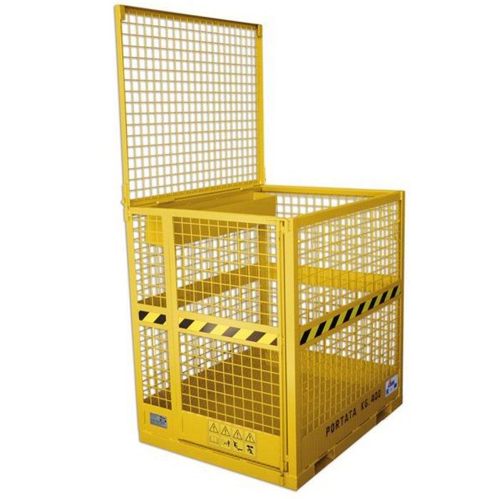 Forklift mounted lift platform - max. 400 kg, 1 000 x 1 000 x 2 100 mm ...