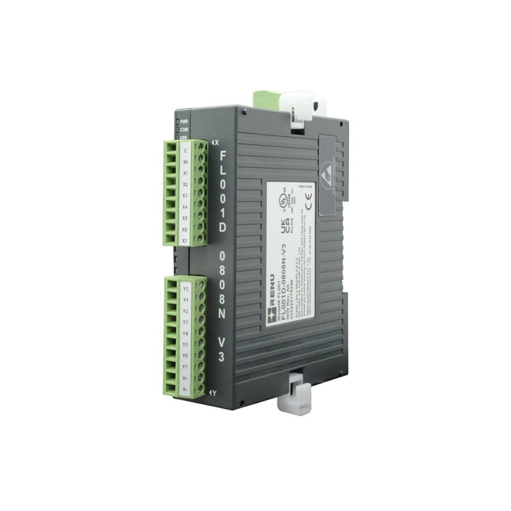 8 digital inputs I/O module - FL001D-0808N-V3 - Renu Electronics GmbH - digital / Modbus RTU / RS485