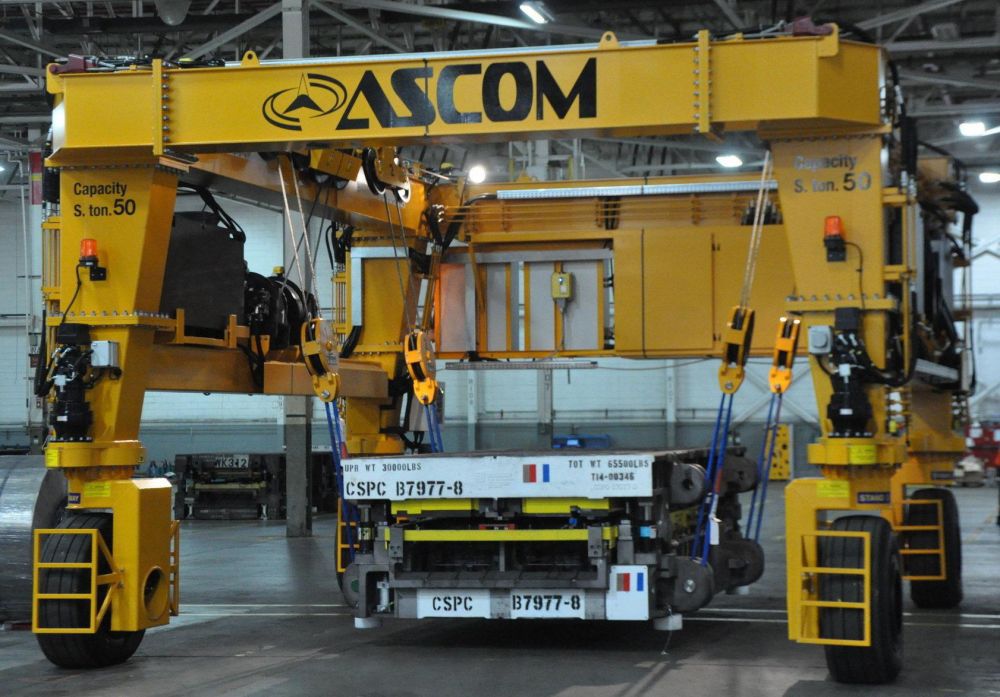 Rubber-tired gantry crane - RTG - Ascom SpA - for prefabrication sites ...