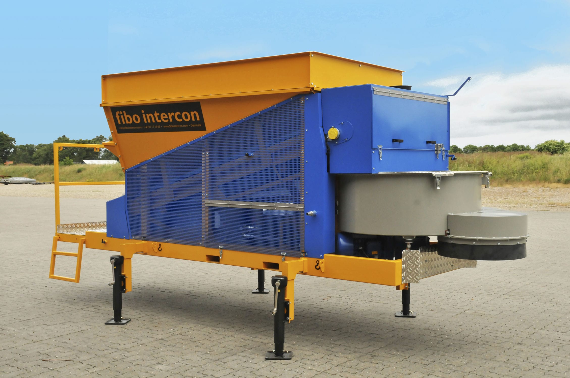 Semi-mobile concrete batching plant - F500 - fibo intercon - compact ...