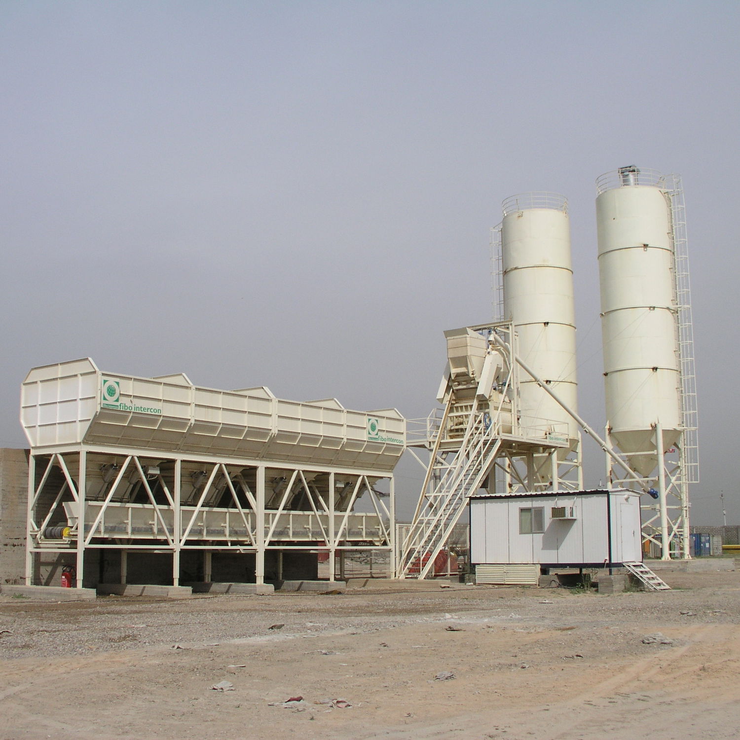 Stationary concrete batching plant - fibo intercon - horizontal