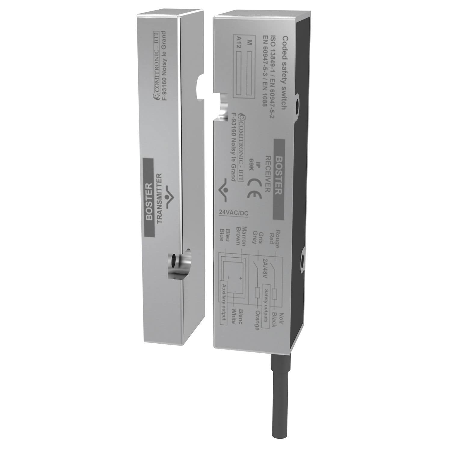 Safety switch - BOSTER - COMITRONIC - BTI - single-pole / IP67 / door