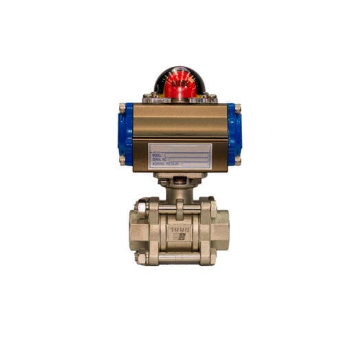 Electric valve actuator - Redfluid SL - pneumatic / rotary / single-acting